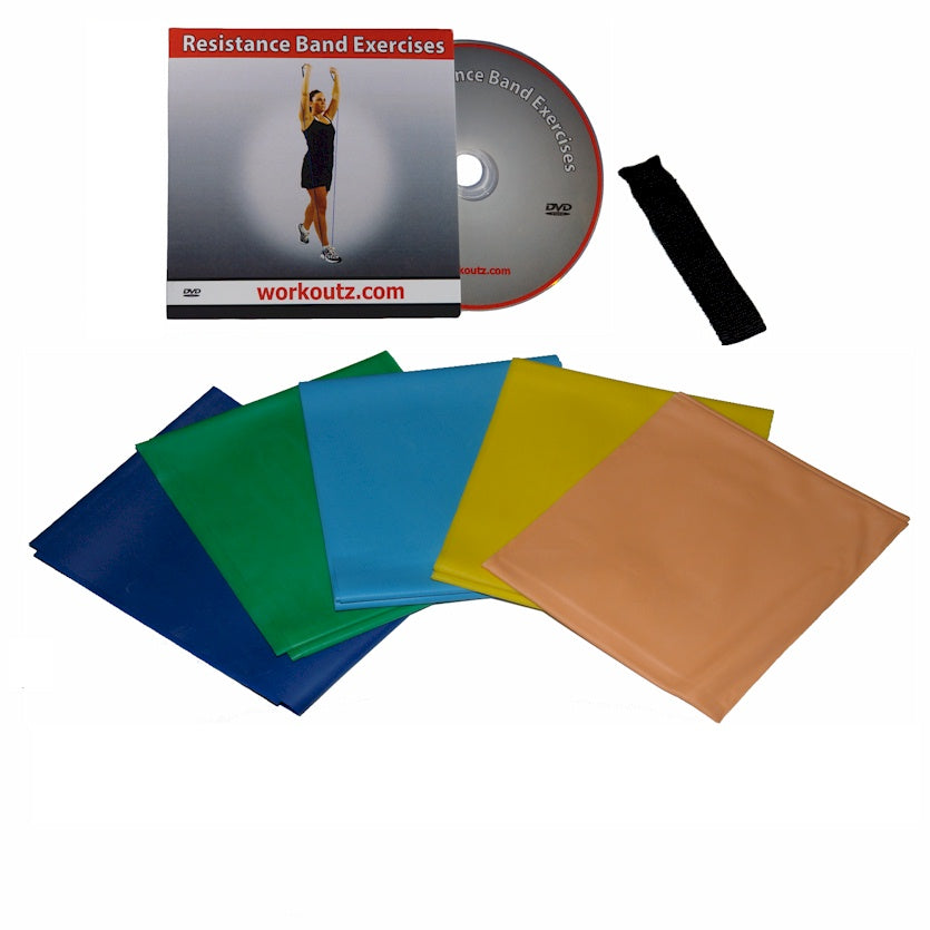 Flat Resistance Band Set With Door Anchor – Workoutz.com